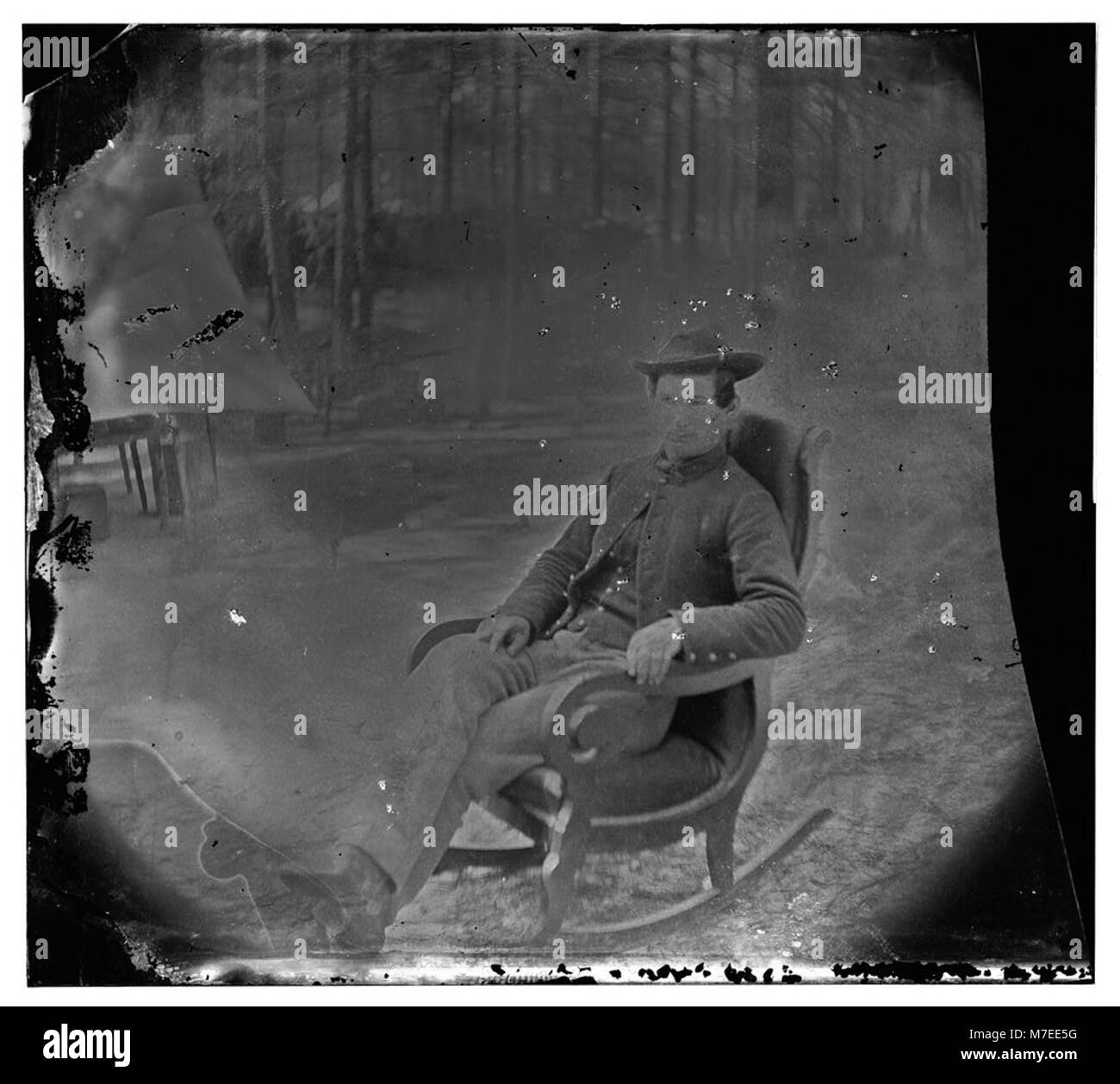 A military telegraph operator at the headquarters of the Army of the ...