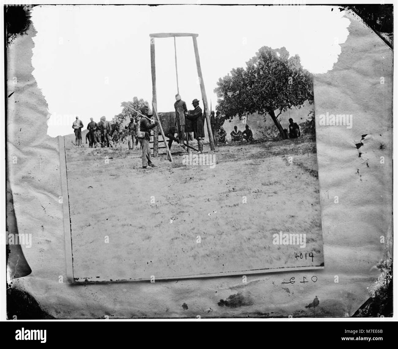 A photograph documenting the execution of William Johnson, a Black ...