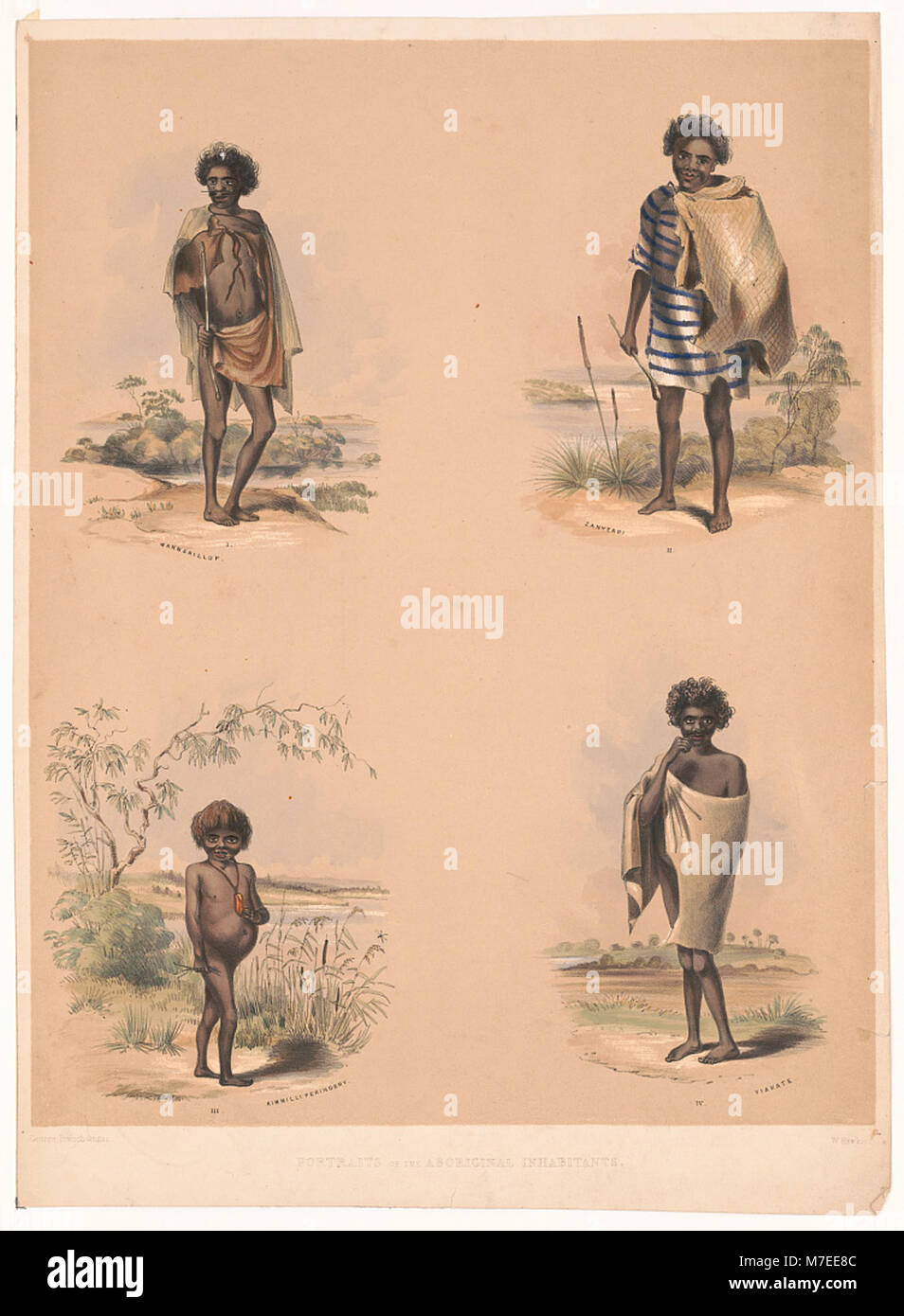Portraits of the aboriginal inhabitants, capturing the diversity and ...