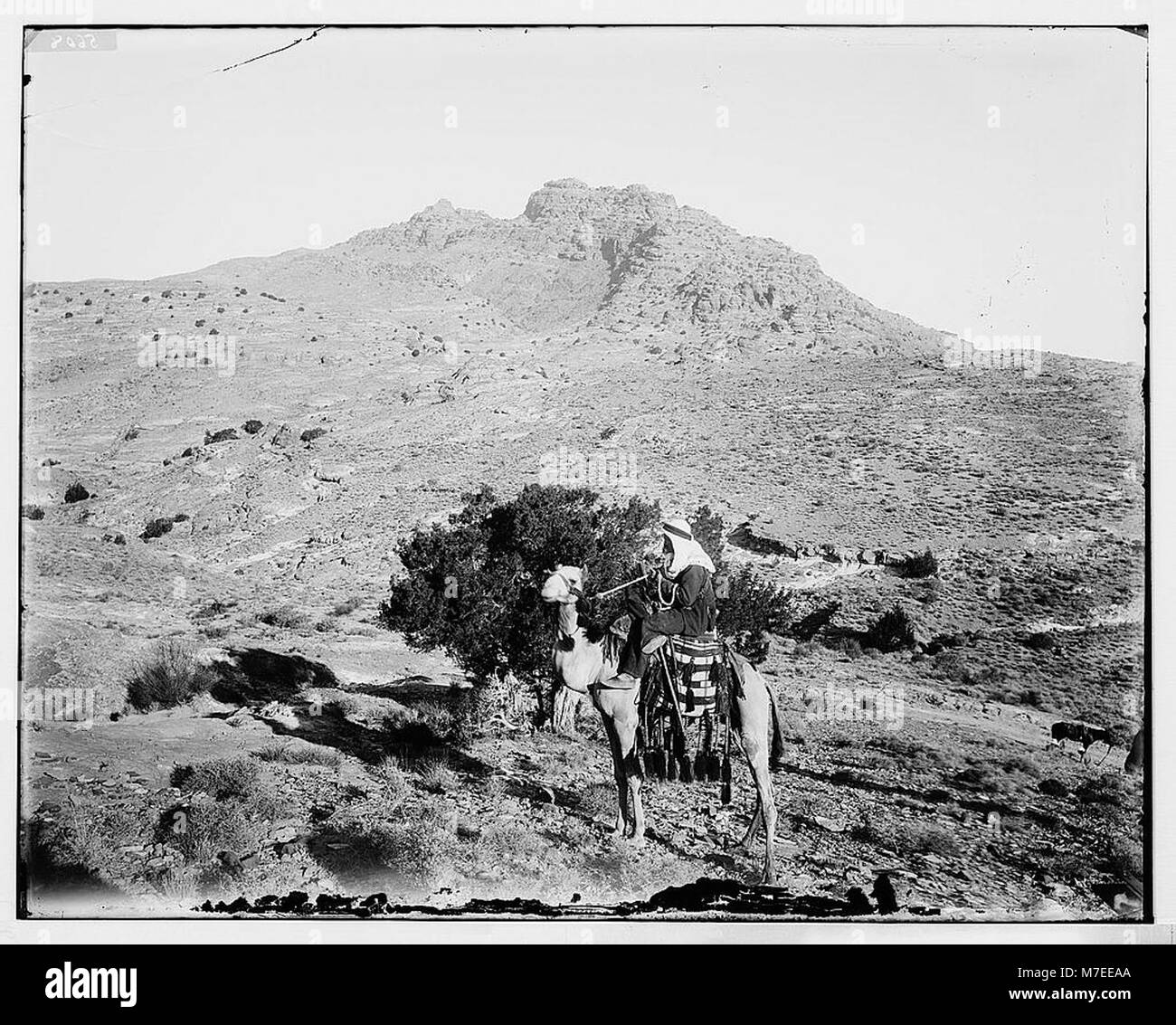 This photograph depicts Mount Hor in Petra, an ancient city in modern ...