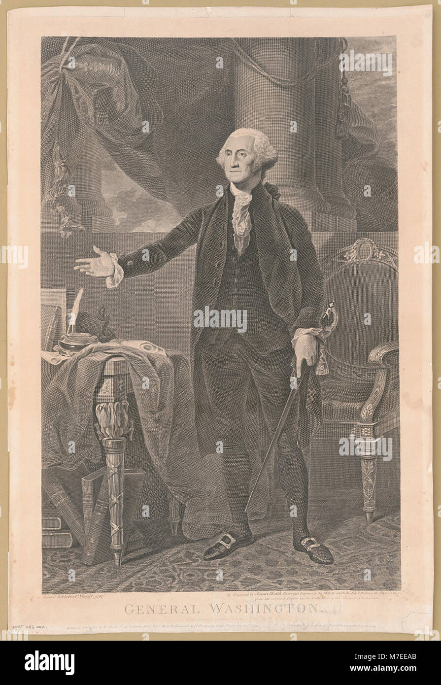 A portrait of General George Washington, painted by Gabriel Stuart in ...