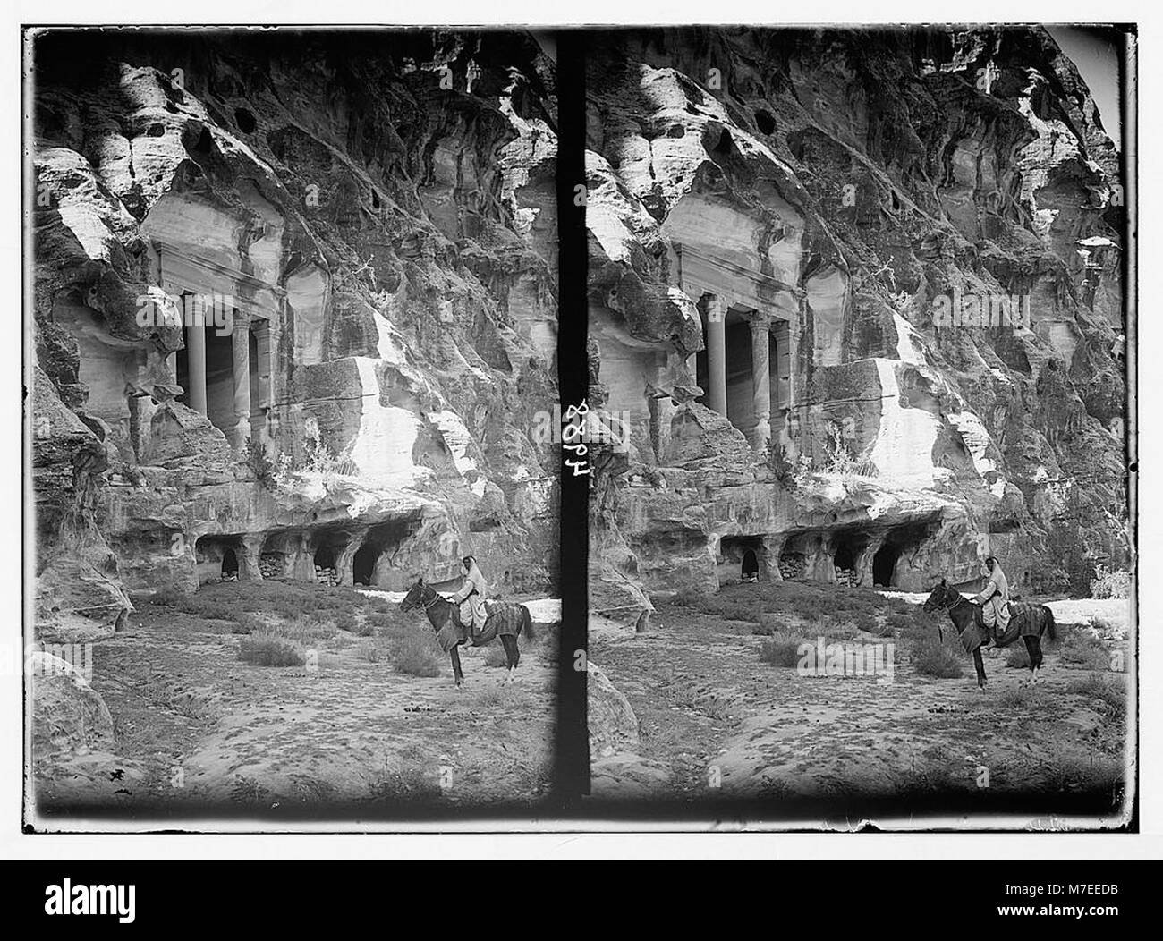 The Temple in the Siq at Petra, located in Wadi Musa, Jordan, is a ...