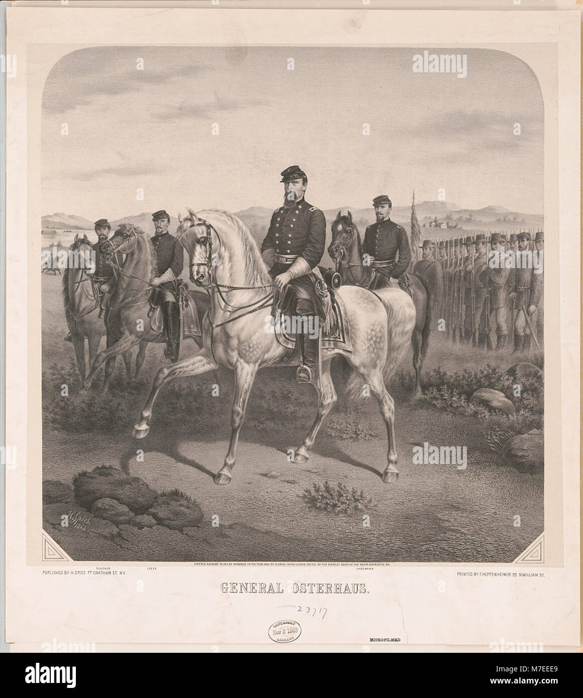 A portrait of General Peter Osterhaus, a Union Army officer during the ...