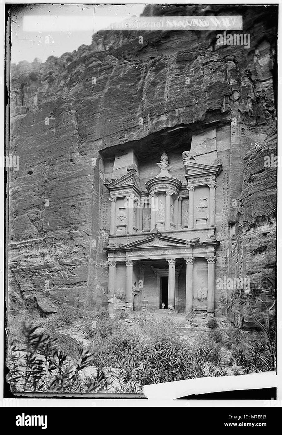 This photograph showcases the Temple of el-Khazne, an iconic structure ...