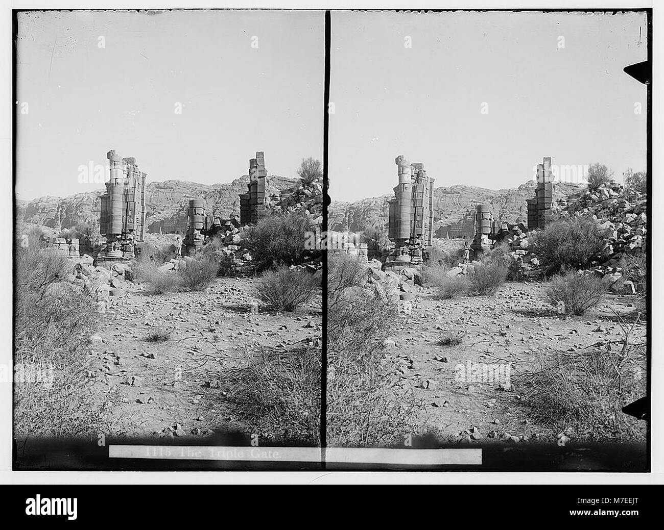 An image of the Triple Gate in Petra, an ancient archaeological site in ...