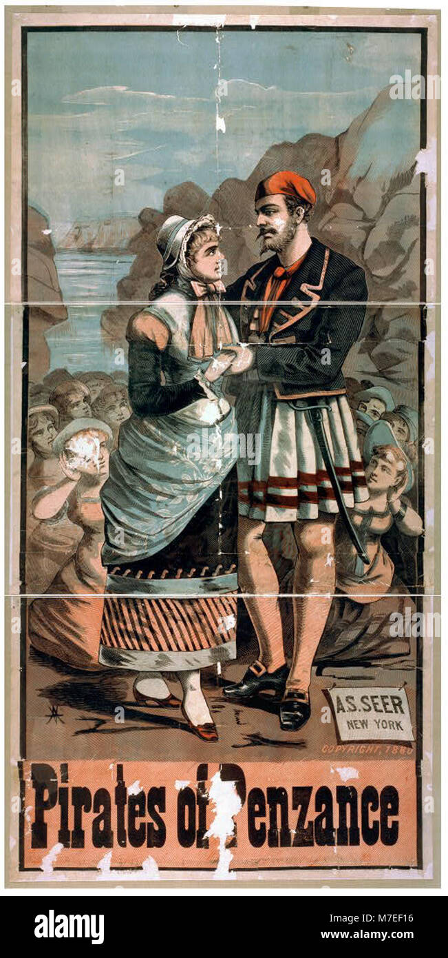 A scene from the operetta 'Pirates of Penzance,' a comedic work by ...