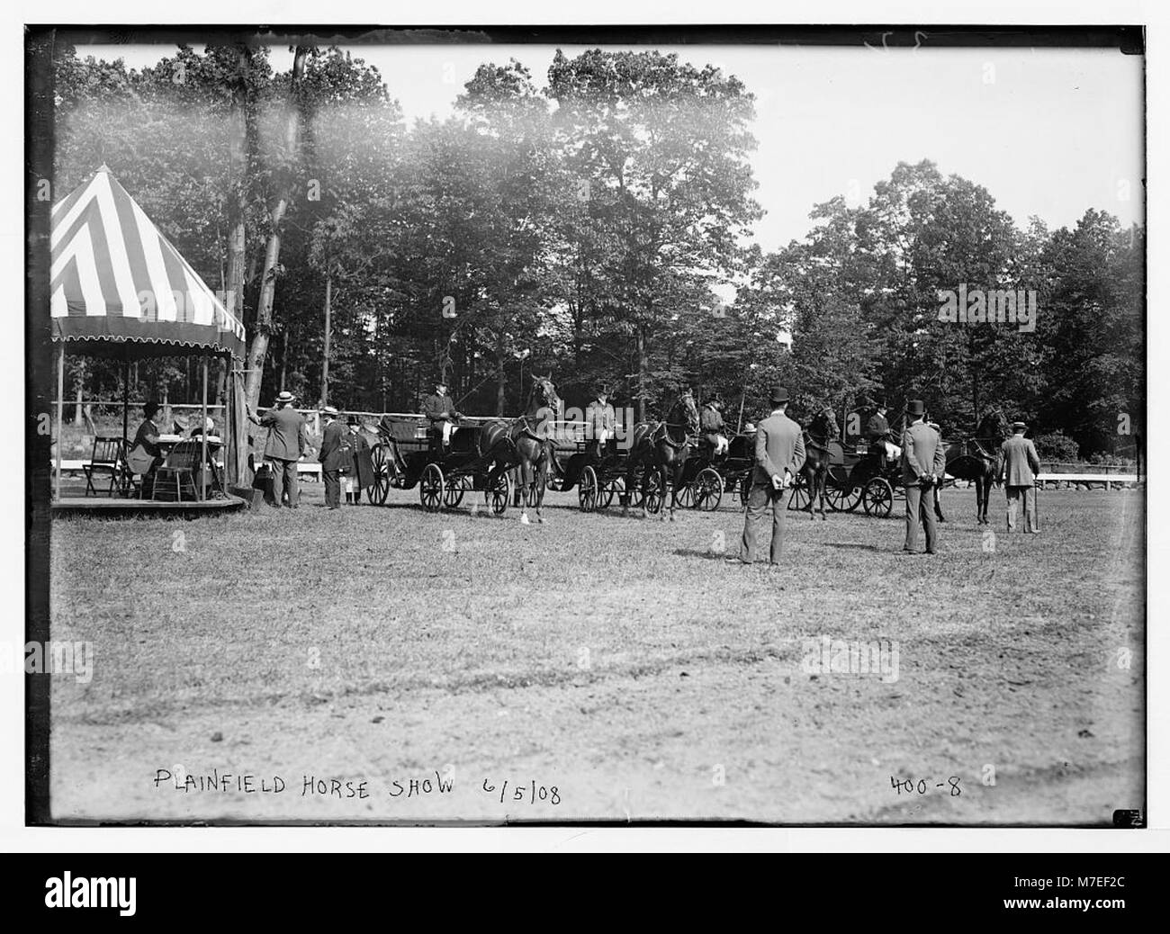 A historical photograph from the Plainfield Horse Show, capturing the ...