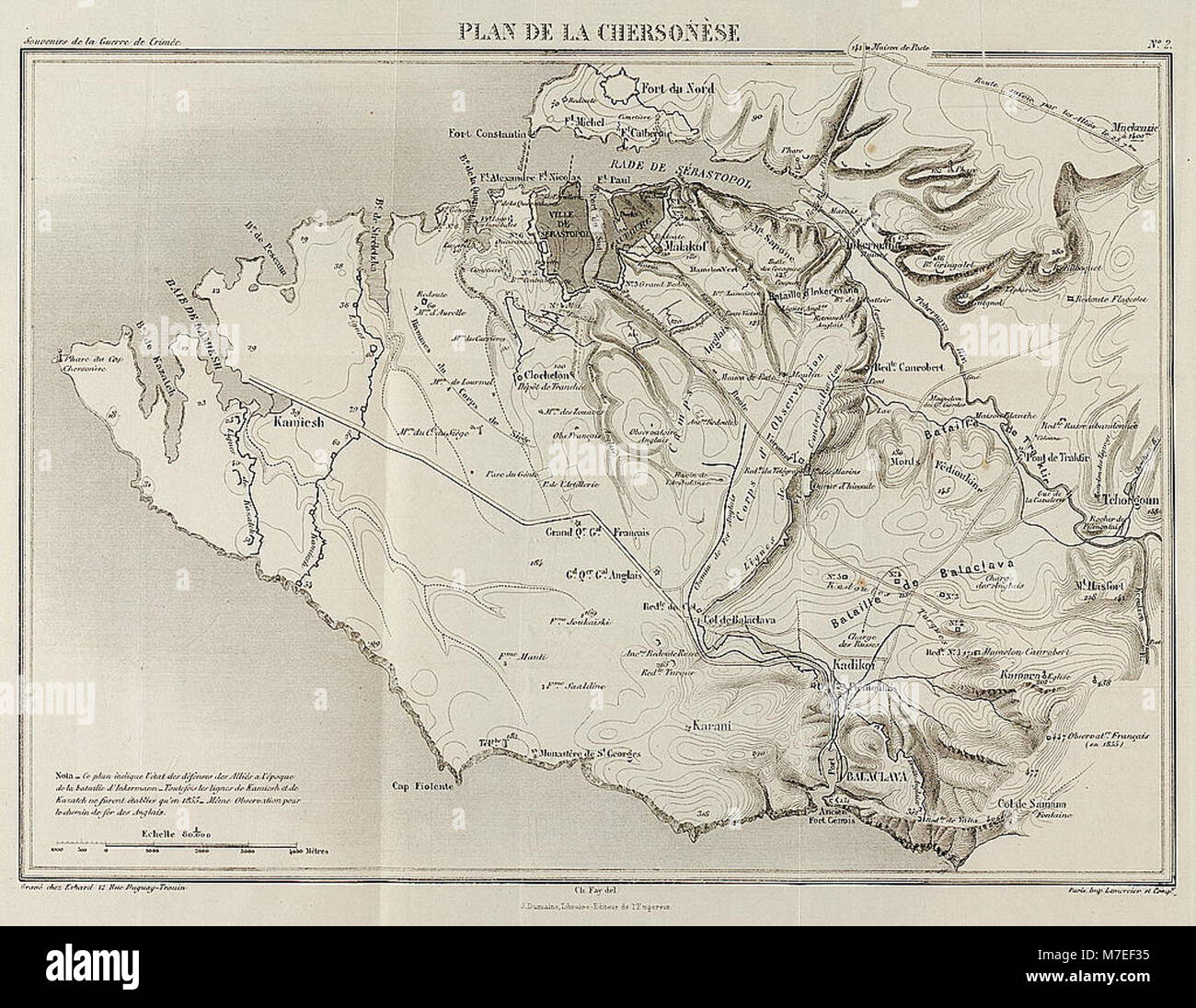 A historical map titled 'Plan de la Chersonèse', created by Ch. Fay ...