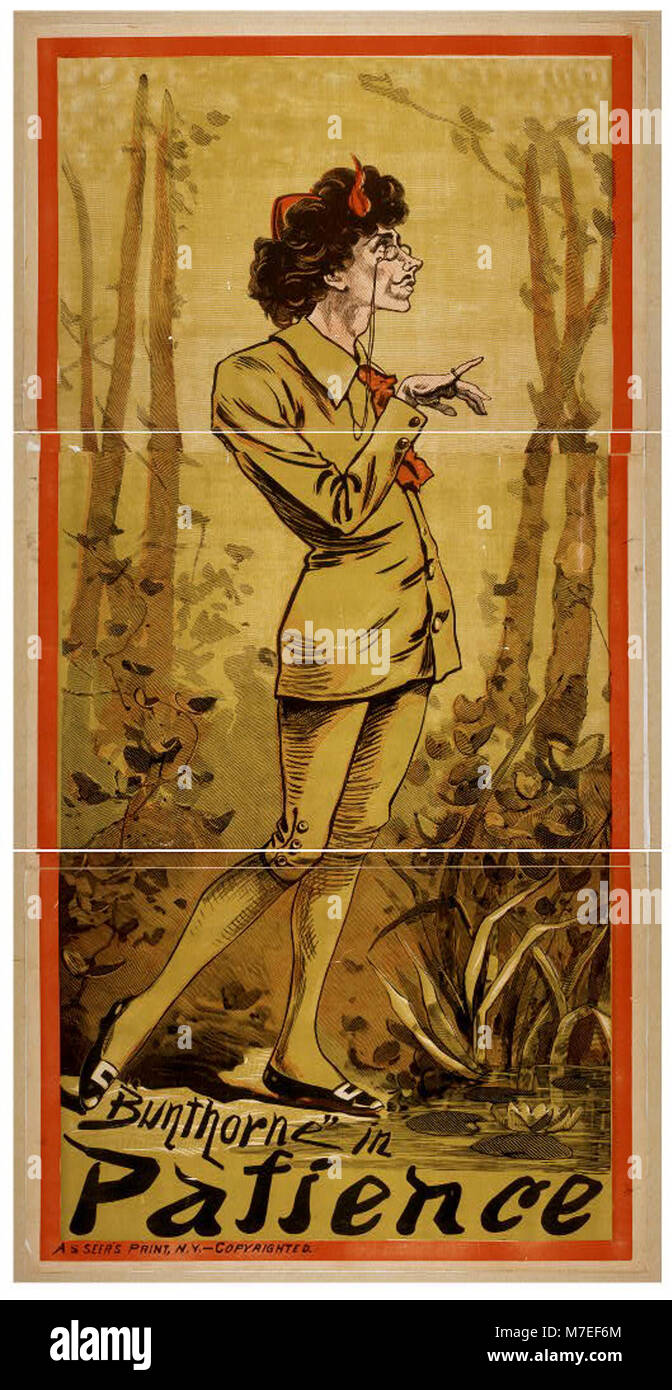 A scene from the operetta *Patience*, featuring the character Bunthorne ...