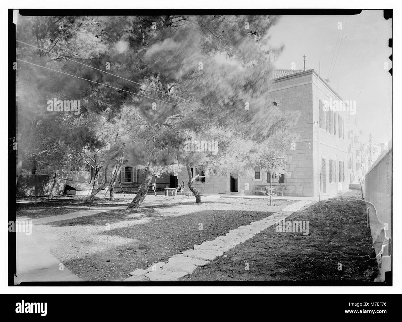A photograph of the back of 'Churchill House,' a nurses' convalescent ...