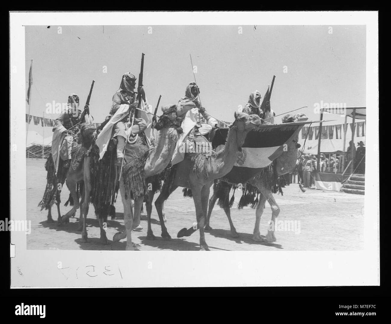 'Coronation' of King Abdullah in Amman. Colour party 'Lowering the ...