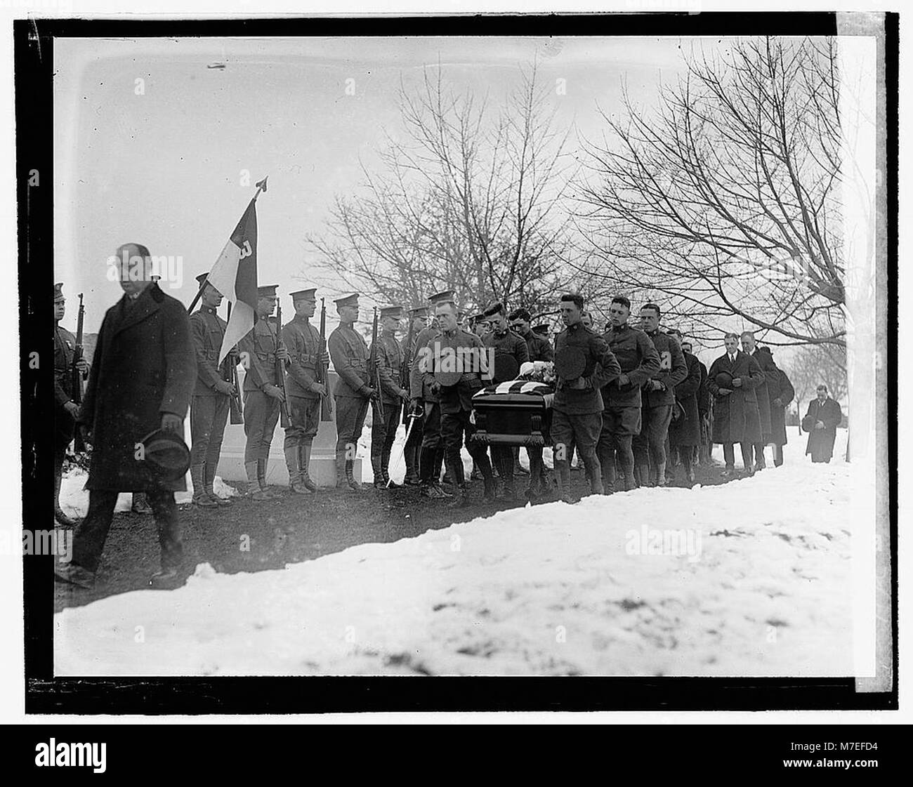A photograph taken on February 4, 1922, documenting a funeral ...