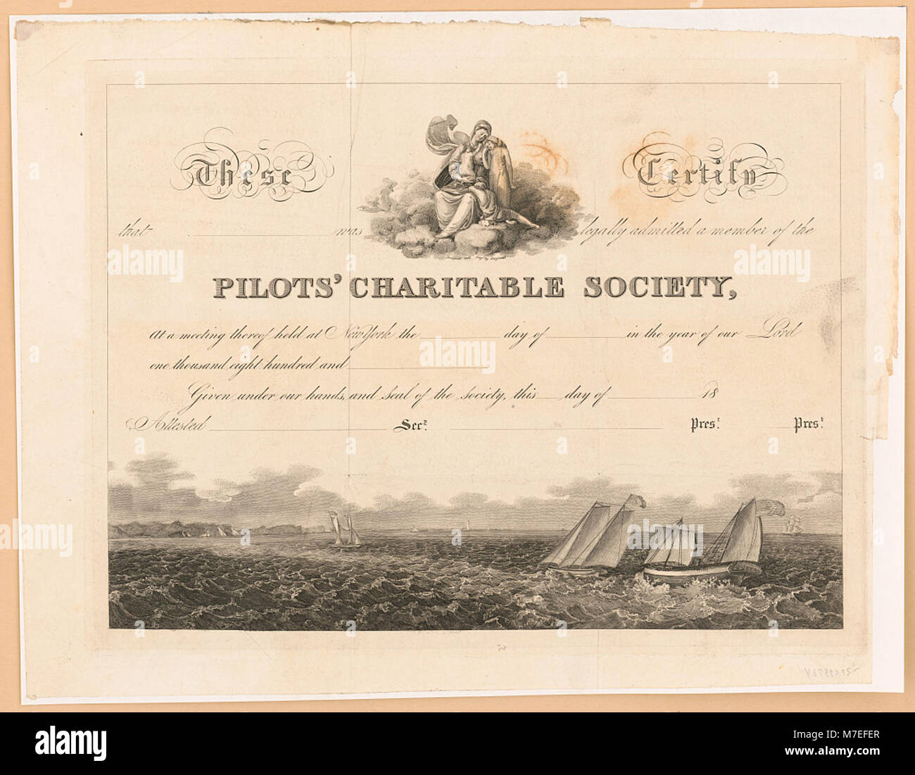 These certify that (blank) was leagally admitted a member of the Pilots ...