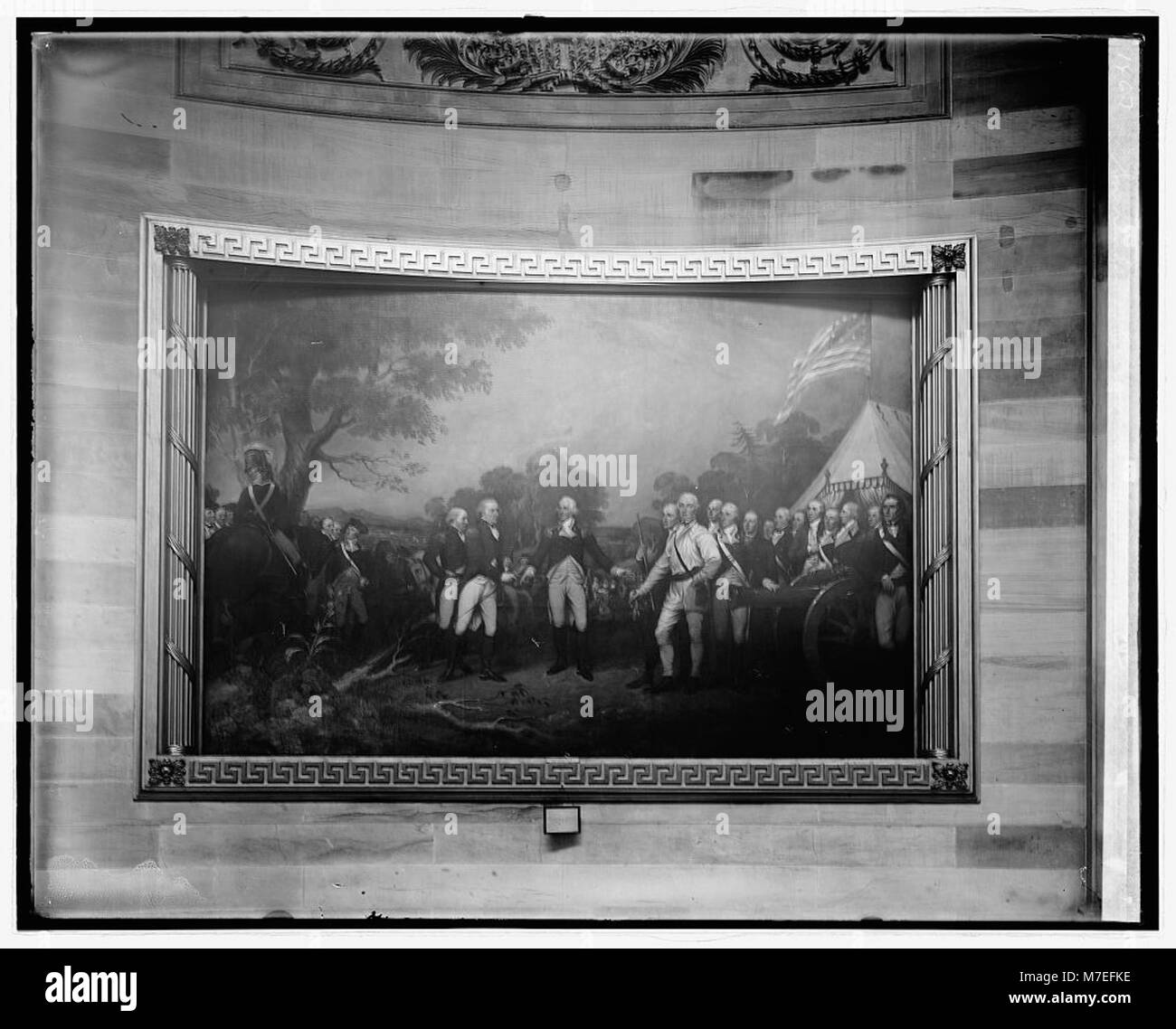 A depiction of the 'Surrender of Burgoyne' painting, located in the U.S ...