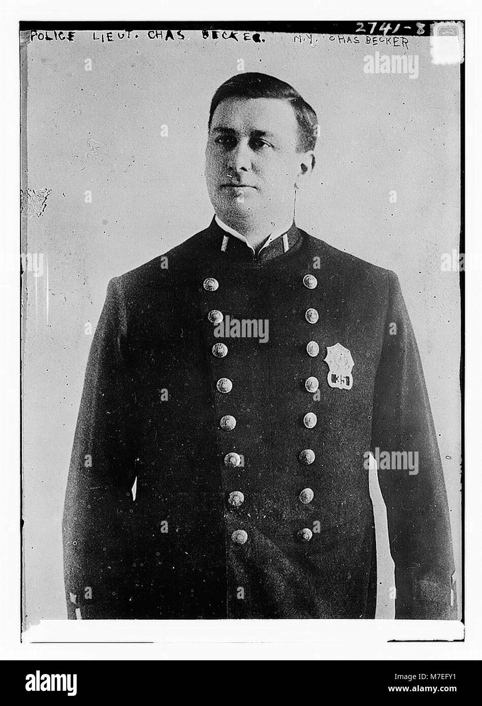 A portrait of Police Lieutenant Charles Becker from New York, a ...