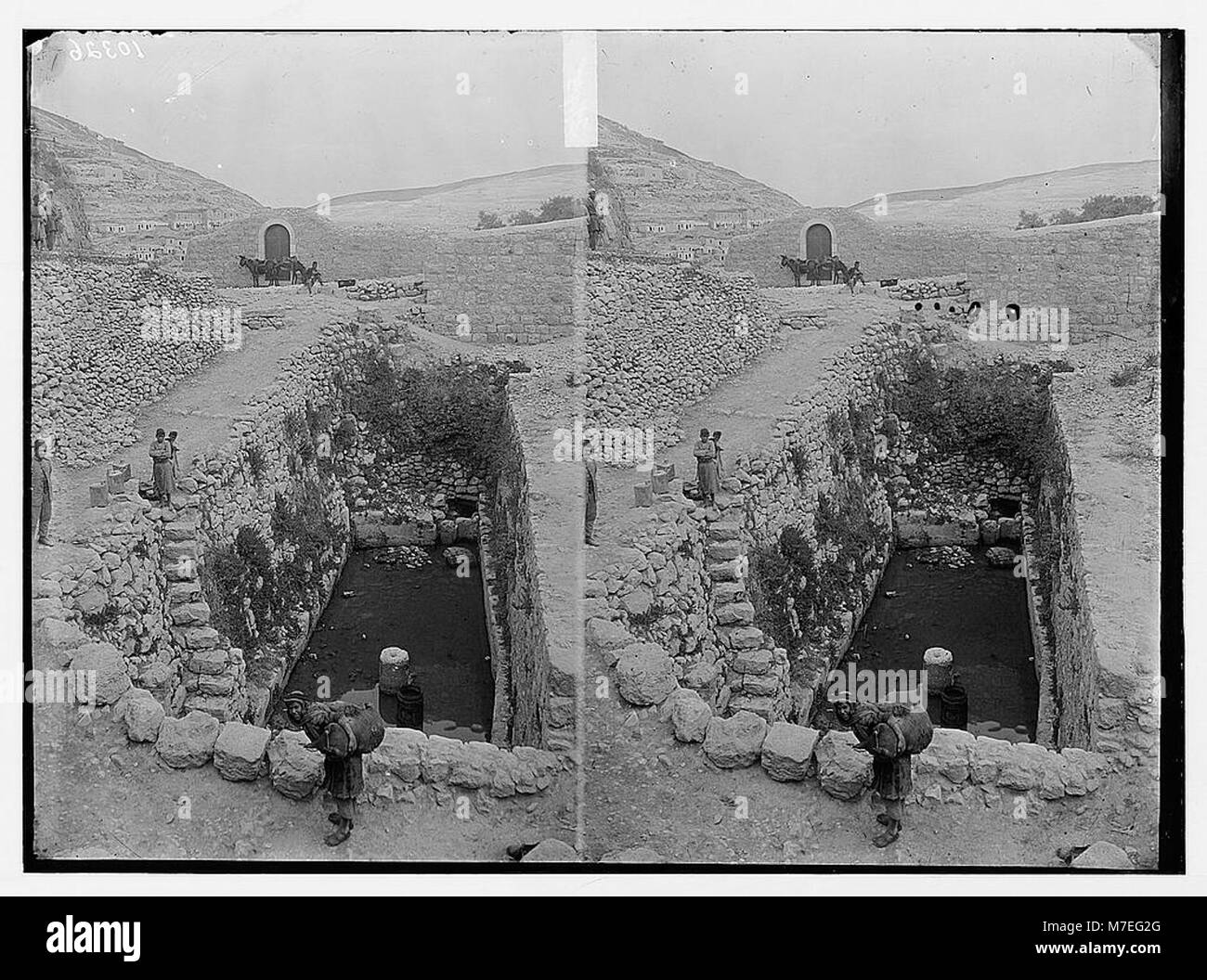 The Pool of Siloam, an ancient site located in Jerusalem, is depicted ...