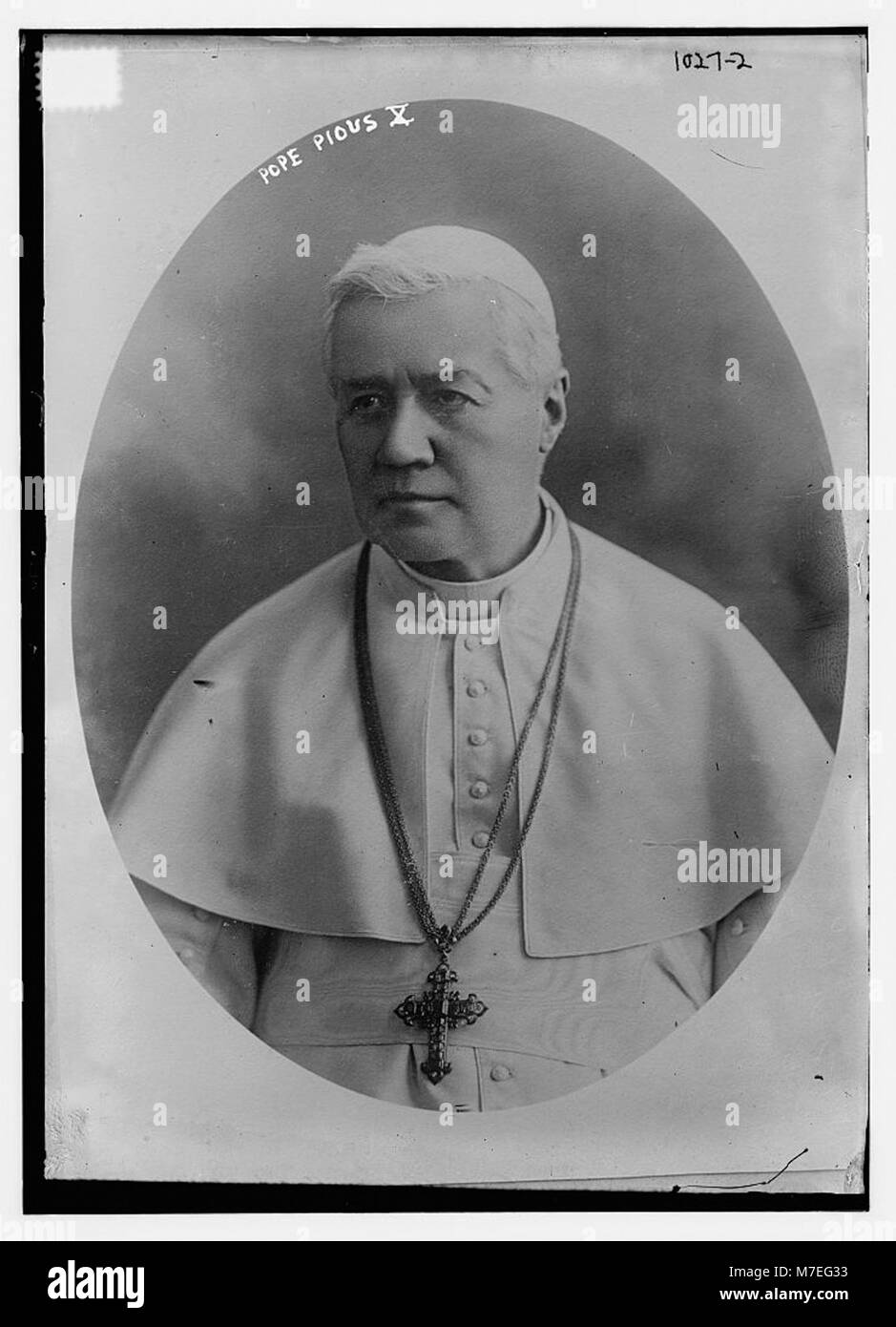 A portrait of Pope Pius X, who served as the Pope of the Roman Catholic ...