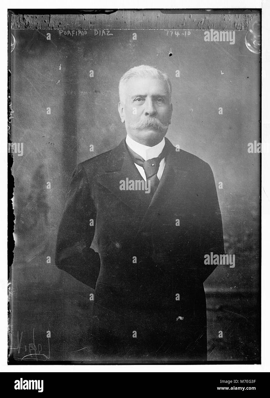 A portrait of Porfirio Díaz, the President of Mexico, who ruled for ...