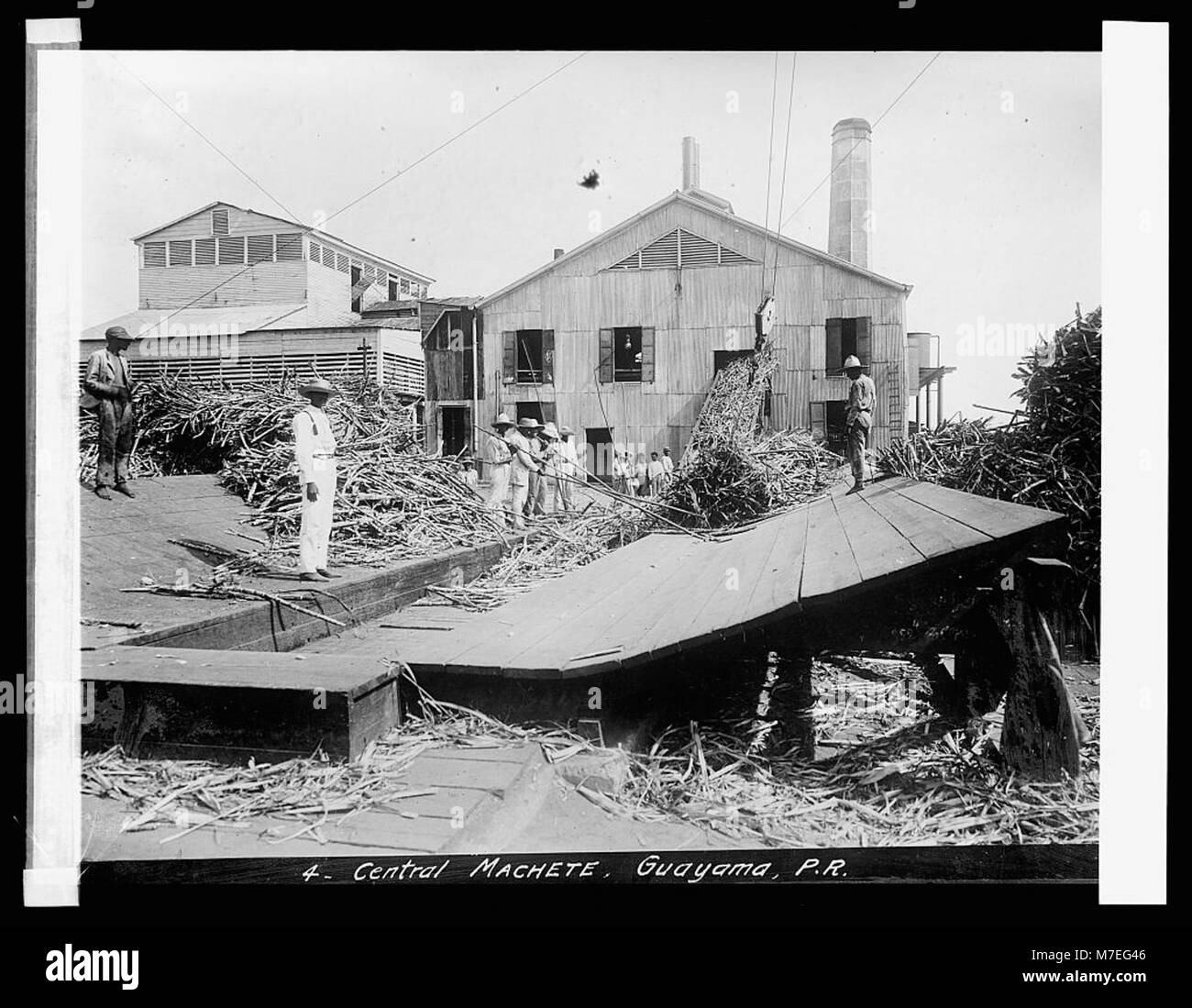 A photograph of Central Machete in Guayama, Puerto Rico, reflecting the ...
