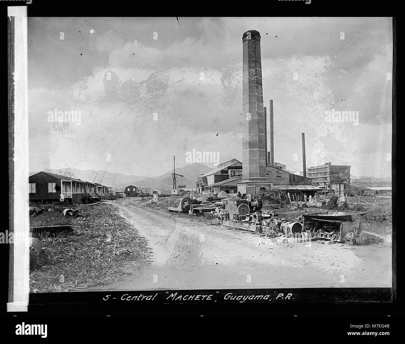 A historical photo from Puerto Rico, showing the Central 'Machete' in ...