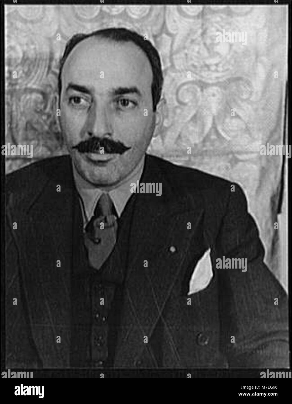 A formal portrait of Alfred A. Knopf, the renowned American publisher ...