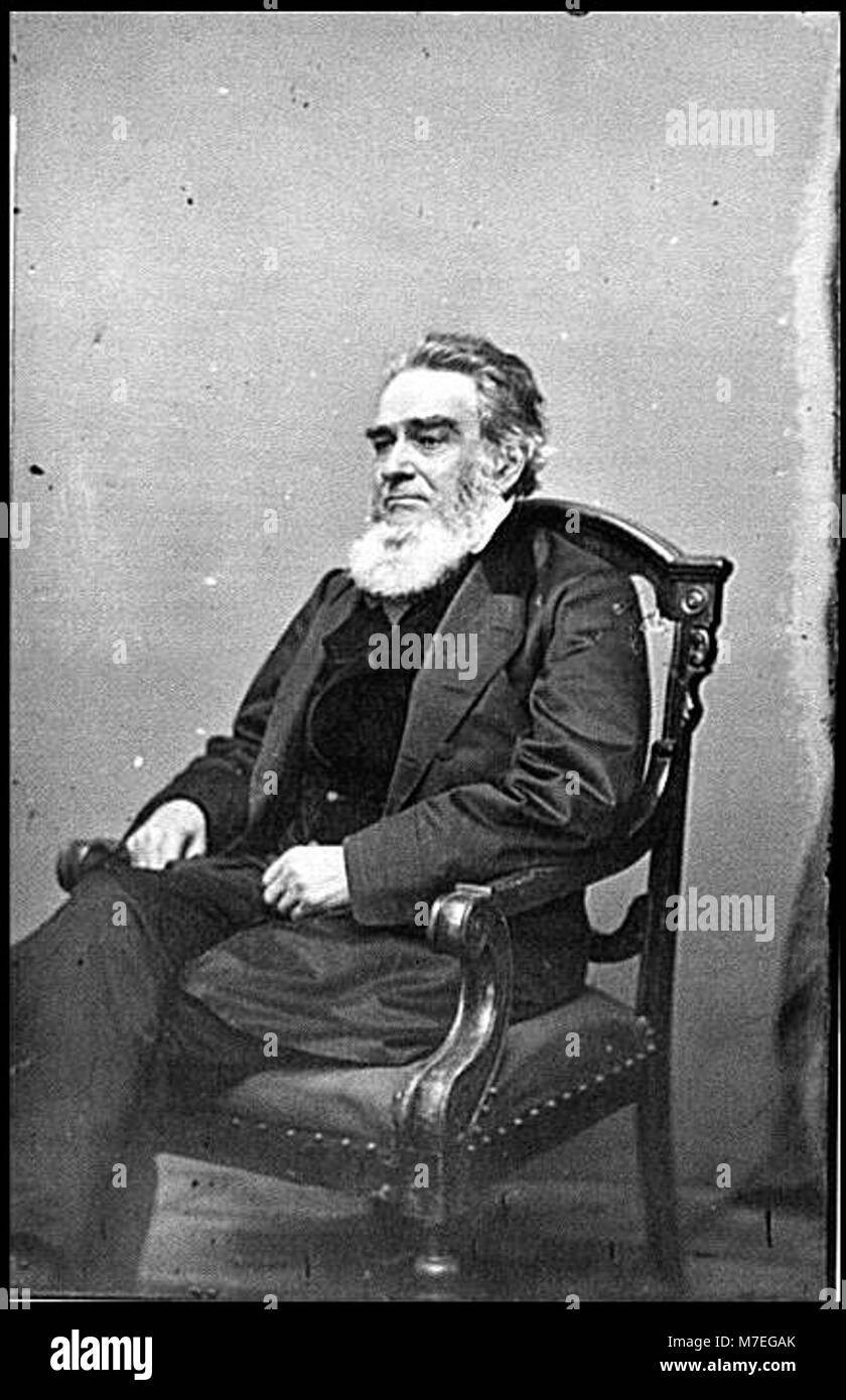 This portrait shows Edward Bates, a prominent figure who served as ...