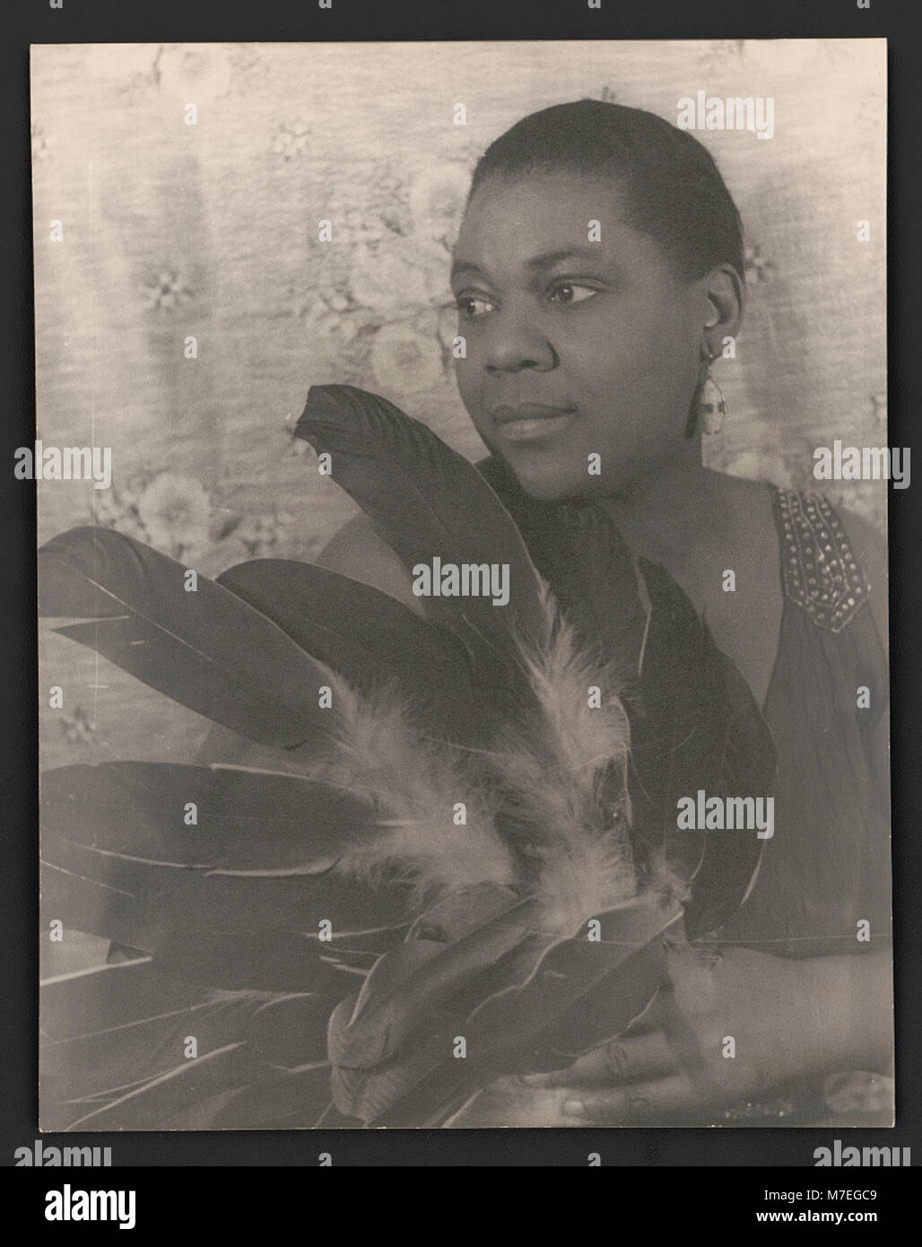 This portrait shows Bessie Smith, the renowned American blues singer ...