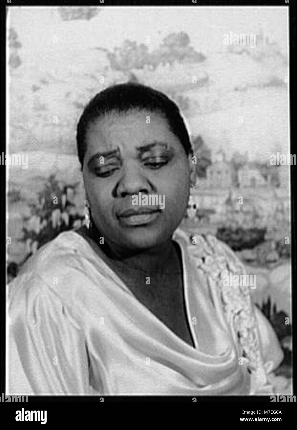 A portrait of Bessie Smith, renowned American blues singer, known for ...
