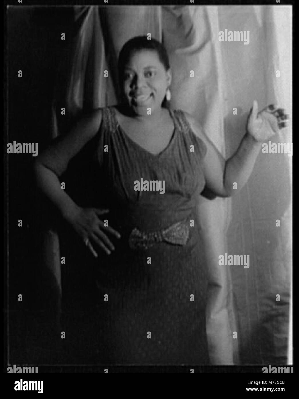 A portrait of Bessie Smith, the influential American blues singer known ...
