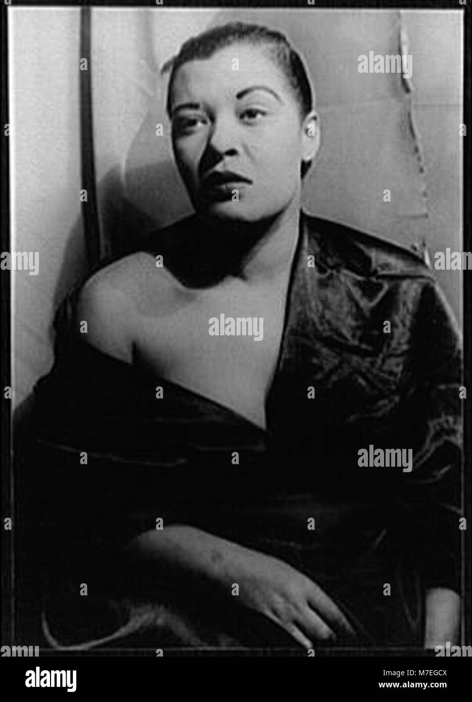 A portrait of Billie Holiday, one of the most iconic jazz and blues ...