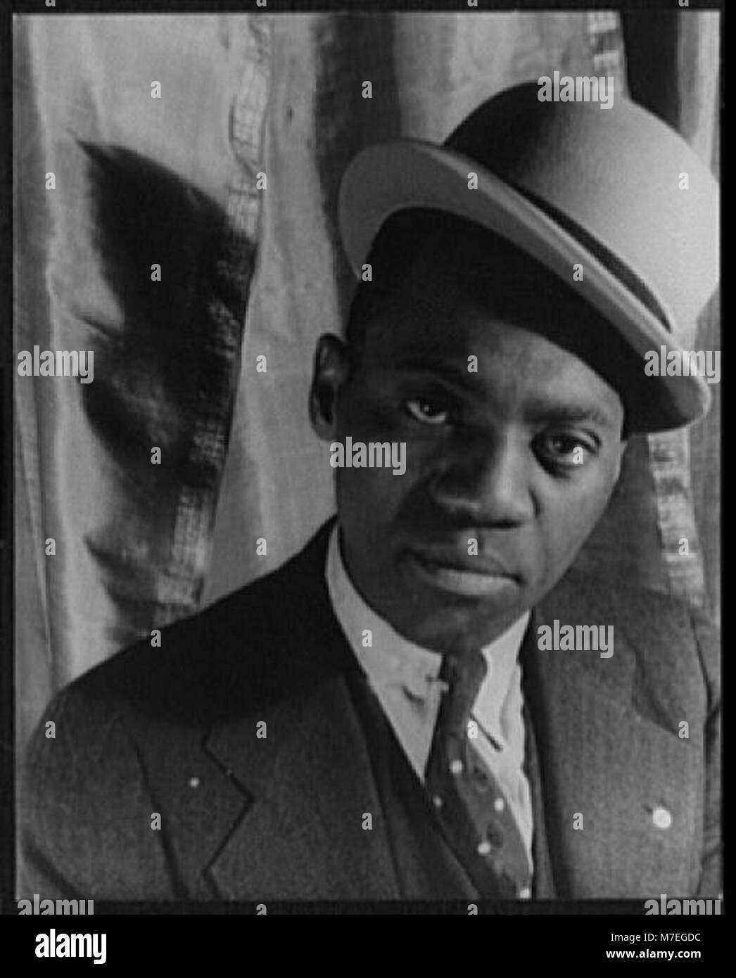 A portrait of Bill Robinson, a famous African American tap dancer and ...