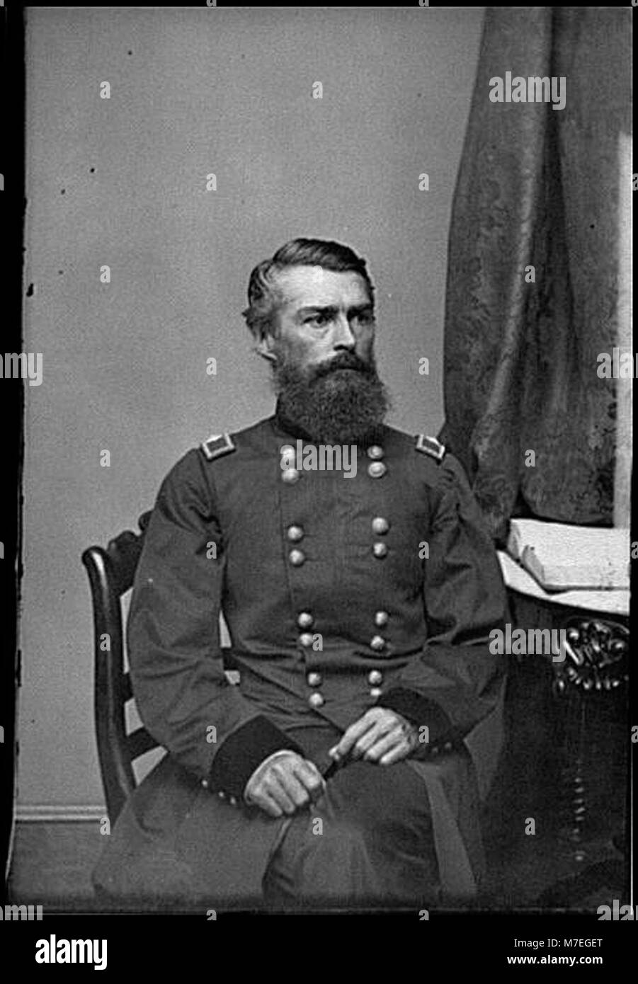 A formal portrait of Brigadier General Herman Haupt, a key officer in ...