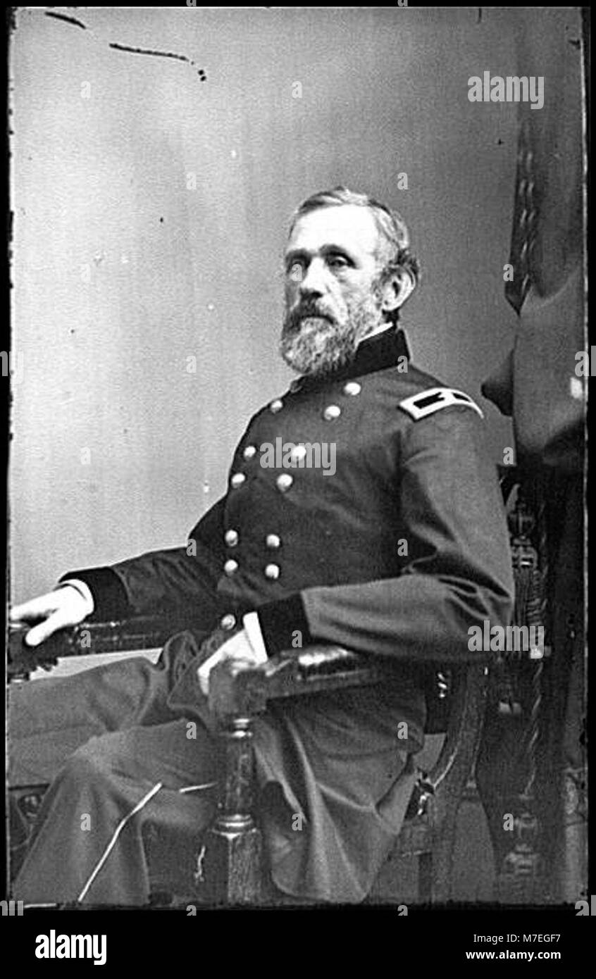 This portrait features Brigadier General John G. Barnard, a Union ...