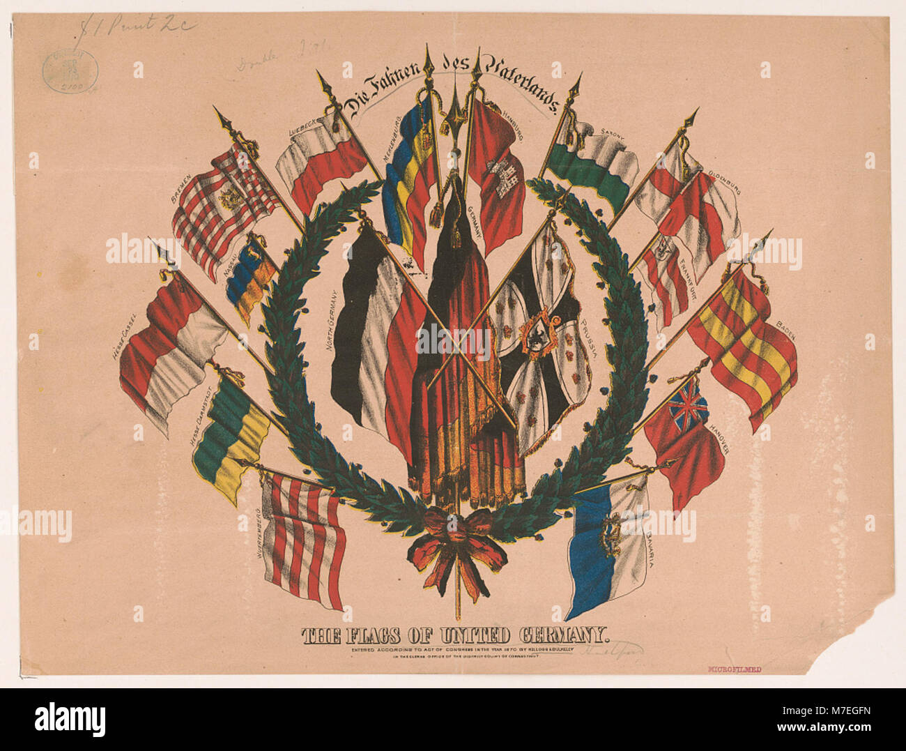 An image of the flags of United Germany, symbolizing the unification of ...