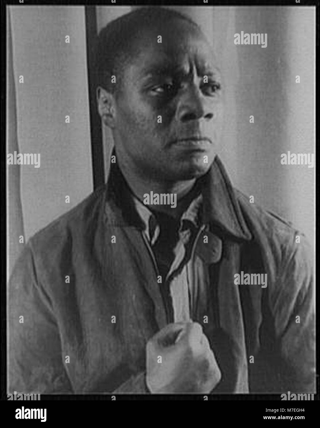 A portrait of actor Canada Lee in his role in 'Native Son,' reflecting ...