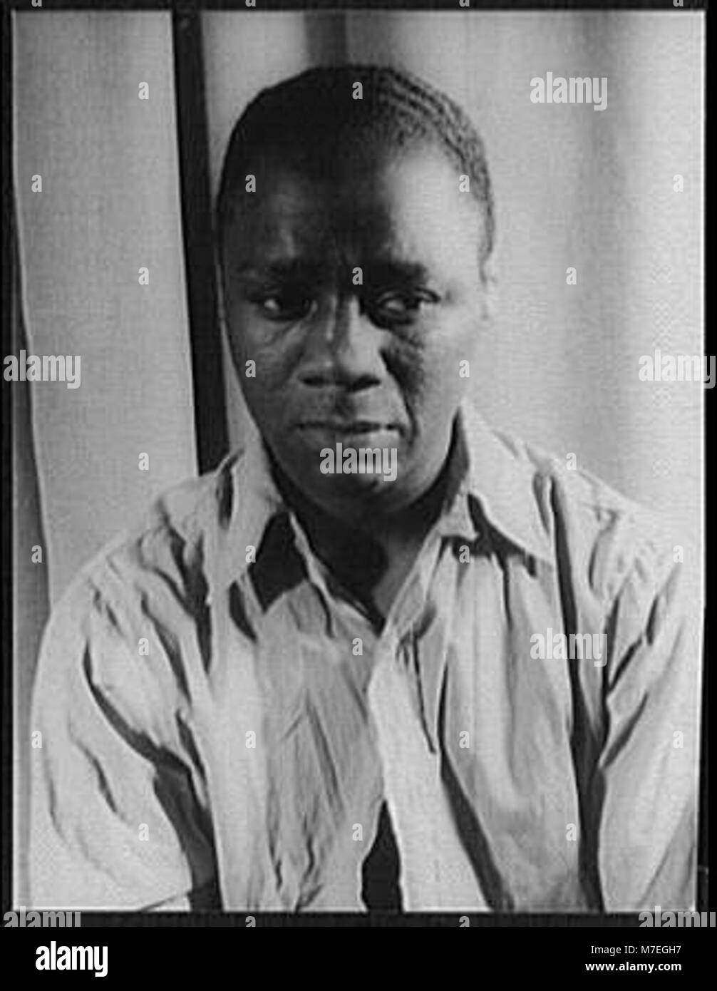 A portrait of actor Canada Lee in a scene from the play 'Native Son ...