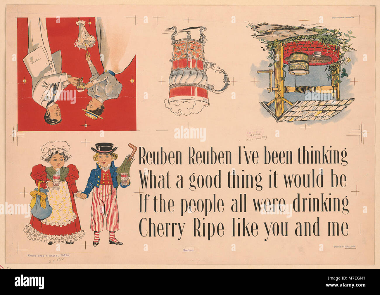 The lithograph by Ketterlinus features the slogan 'Reuben Reuben, I've ...