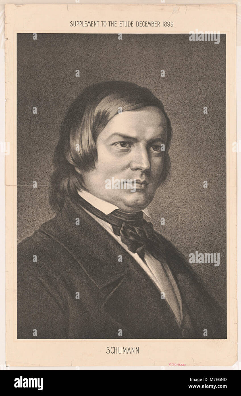 A portrait or depiction of Schumann, likely representing the famous ...