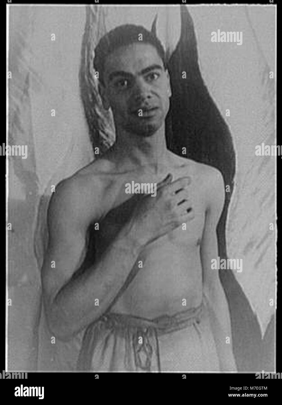 A portrait of actor Earle Hyman portraying Mr. Johnson, capturing his ...
