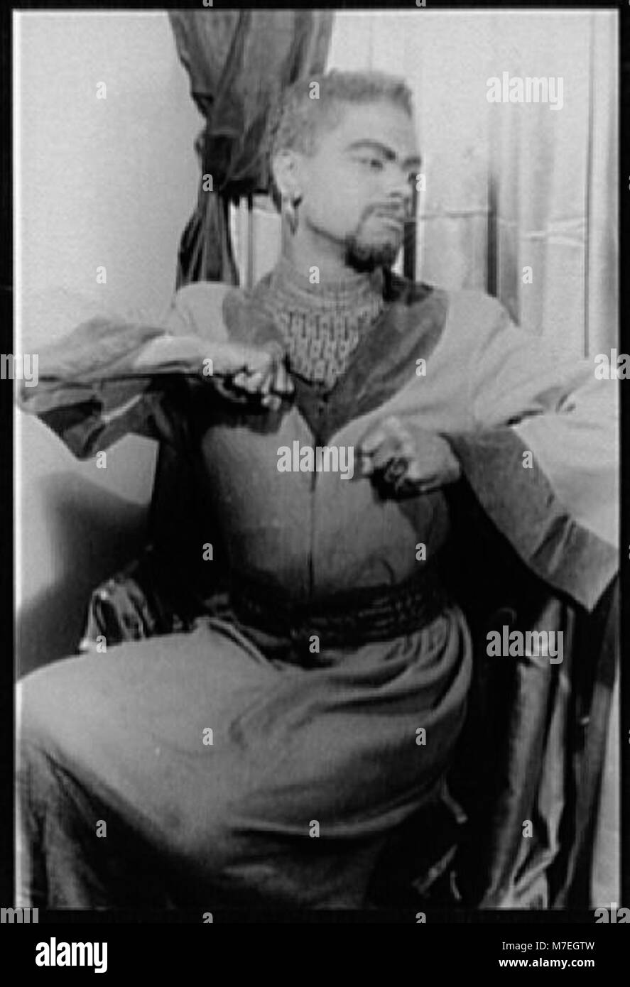 A portrait of actor Earle Hyman in his role as Othello, showcasing his ...