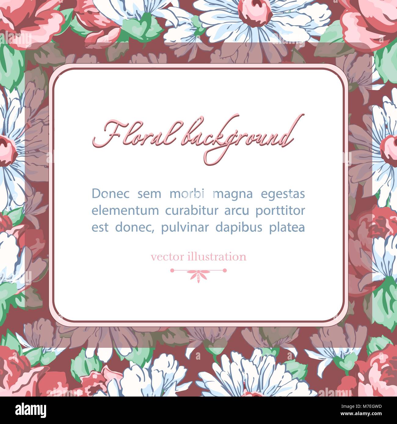 Square frame flower bud Stock Vector Images - Alamy