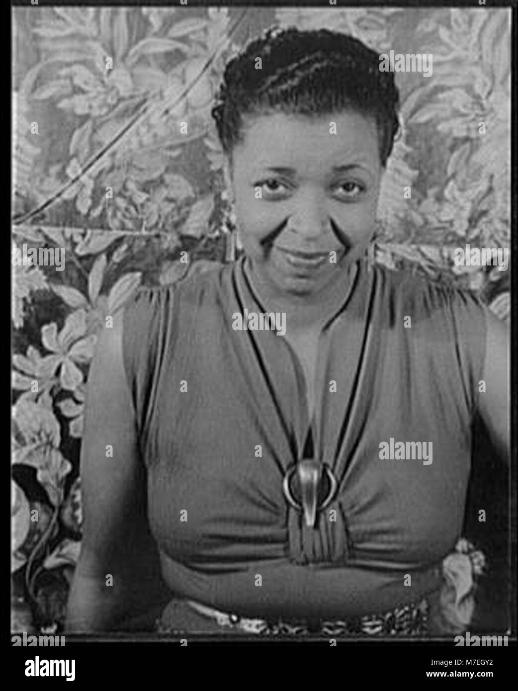 A formal portrait of Ethel Waters, an iconic American singer and ...
