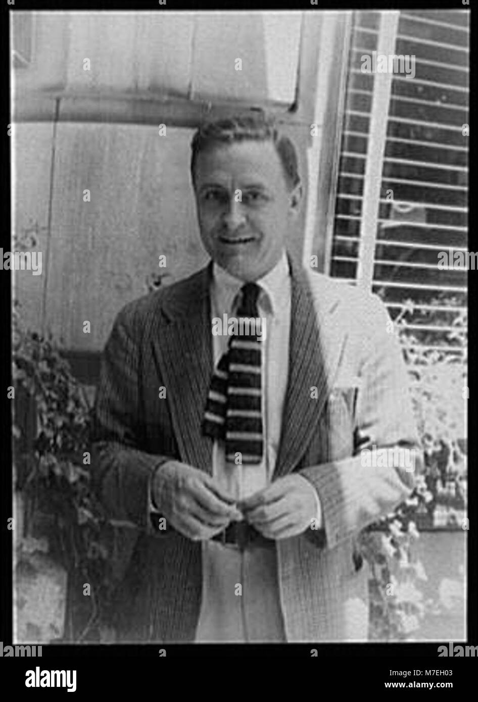 This image shows a portrait of F. Scott Fitzgerald, one of America's ...