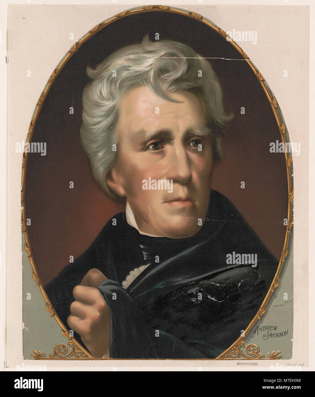 A portrait of Andrew Jackson, the 7th President of the United States ...