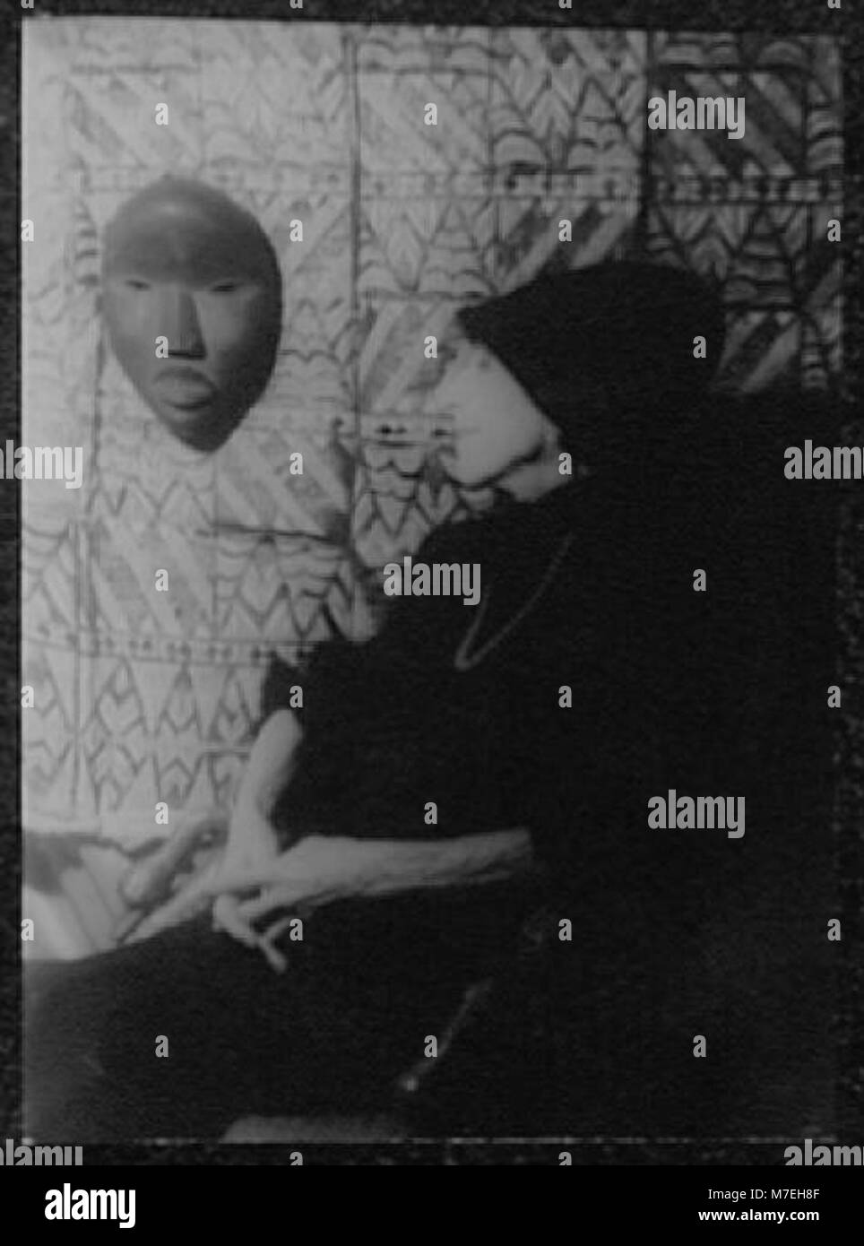 A portrait of Isak Dinesen, also known as Baroness Karen Blixen, a ...