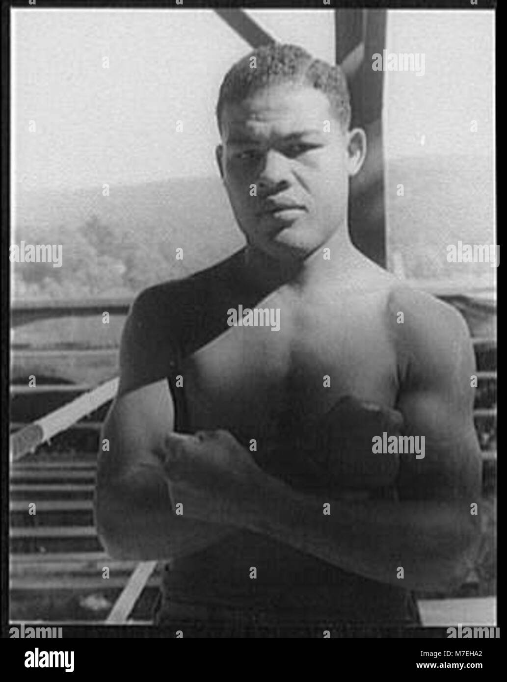 Portrait of legendary boxer Joe Louis at Greenwood Lake, New York ...