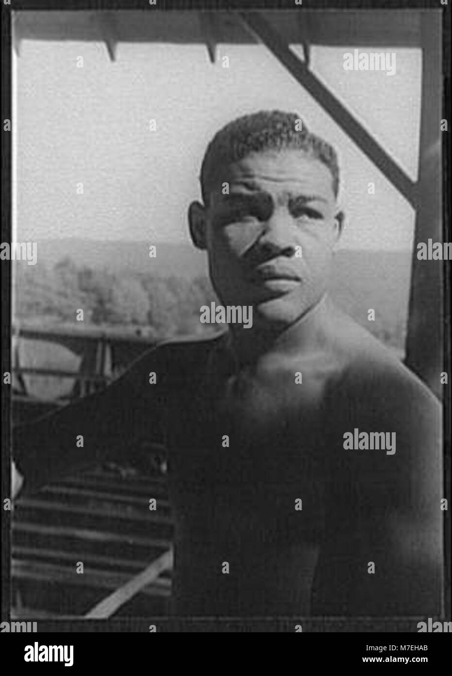 A formal portrait of Joe Louis, one of the most famous American boxers ...