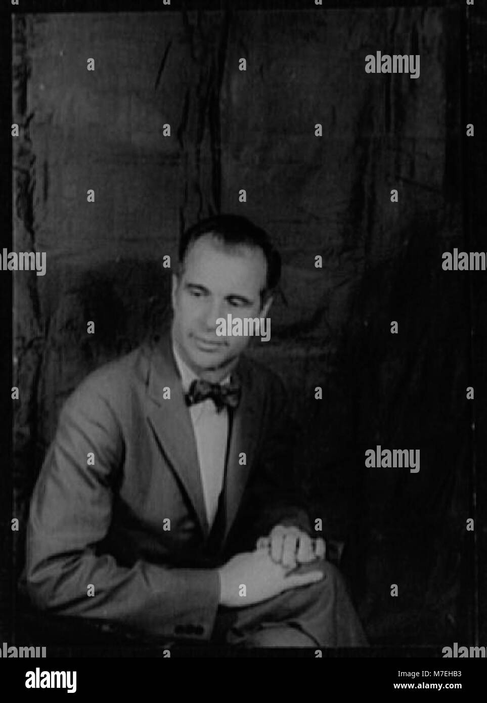 A portrait of John Hersey, the American author known for his impactful ...