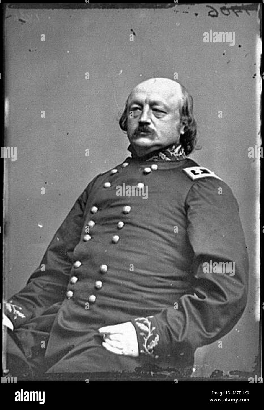 A portrait of Major General Benjamin F. Butler, a prominent officer in ...