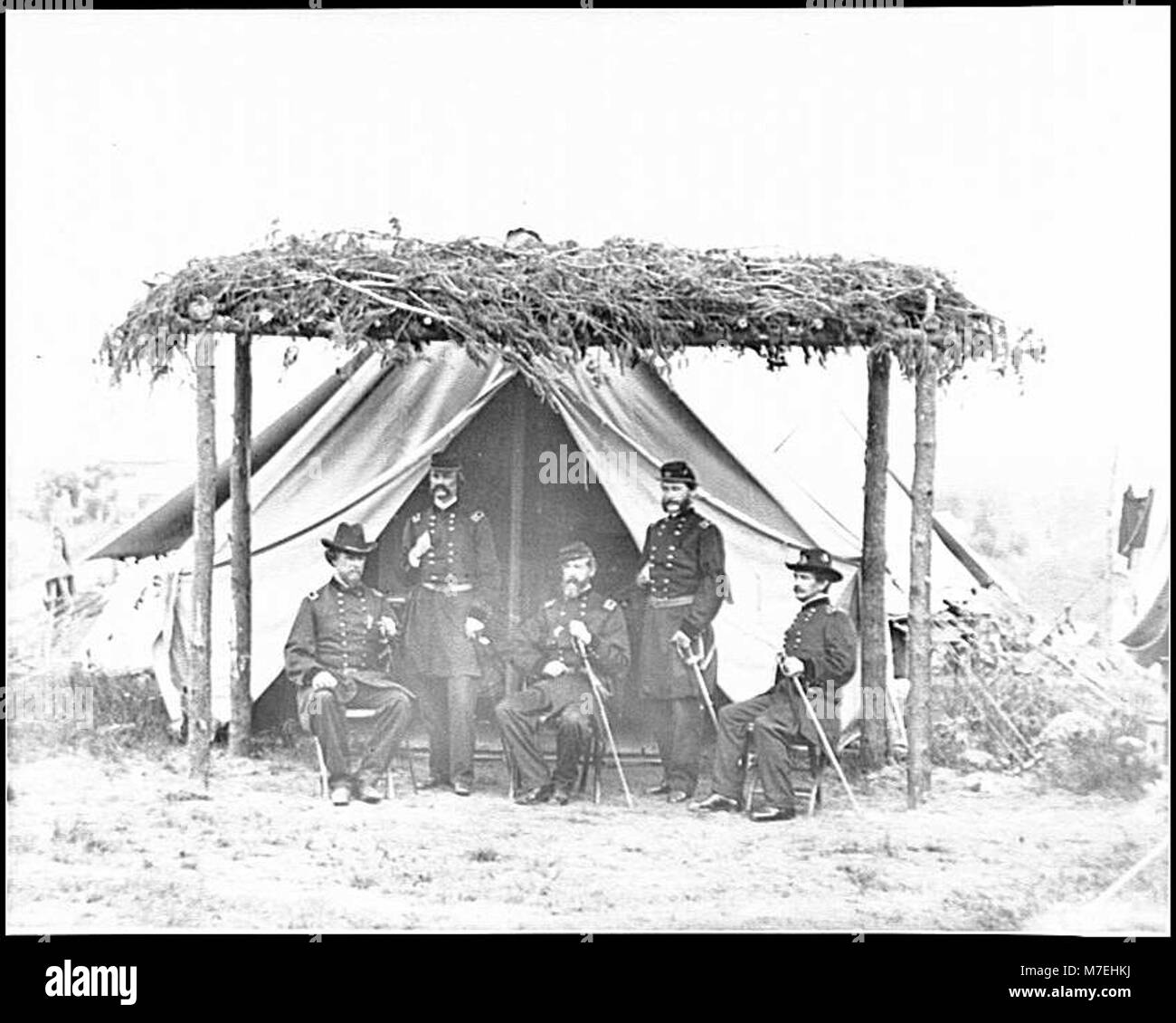 A portrait of Major General George G. Meade, along with fellow Union ...